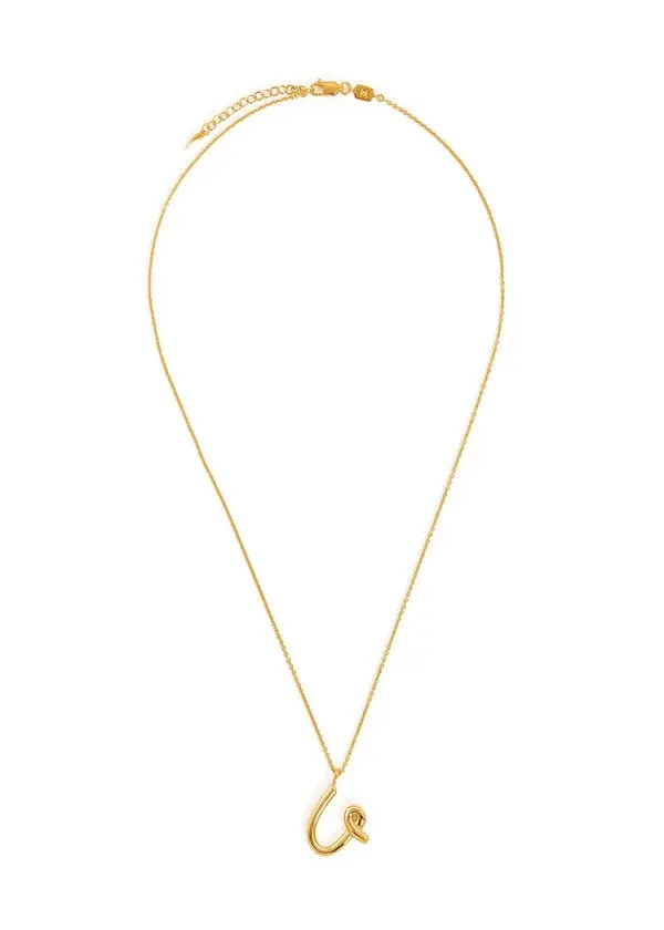 MISSOMA U Initial 18kt -plated Pendant Necklace - Gold