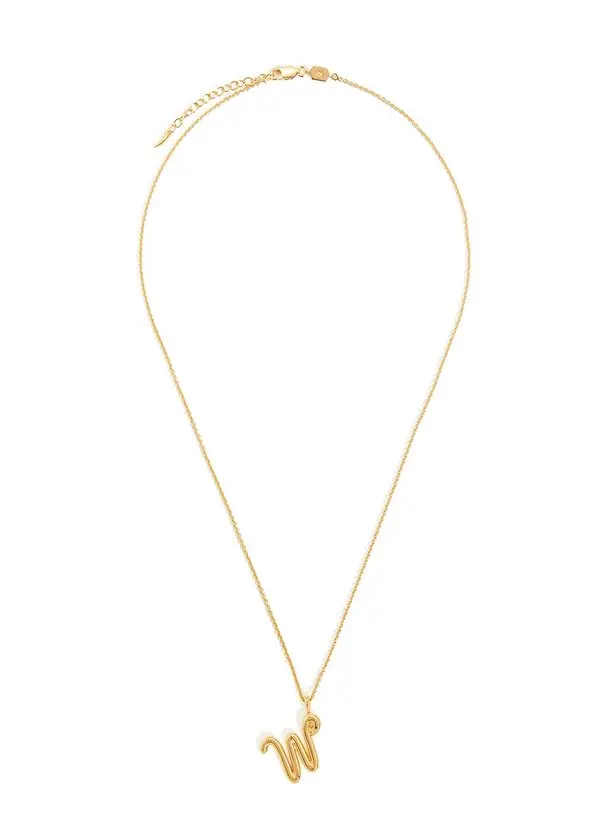 MISSOMA Initial 'w' -plated Necklace - Gold