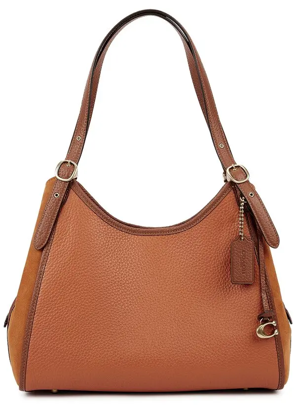 COACH Lori Leather And Suede Shoulder Bag