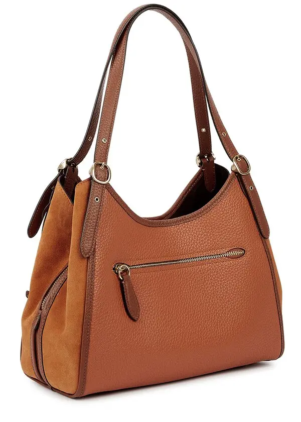 COACH Lori Leather And Suede Shoulder Bag