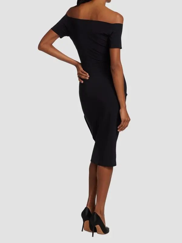 Chiara Boni La Petite Robe Silveria Draped Off-the-shoulder Dress