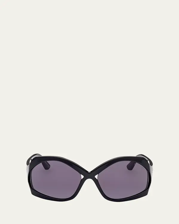 TOM FORD Cheyenne Butterfly Sunglasses - Black Smoke