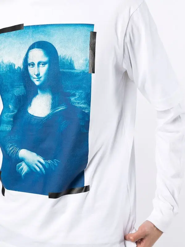 Off-White Monalisa-print Long-sleeve Cotton T-shirt - White
