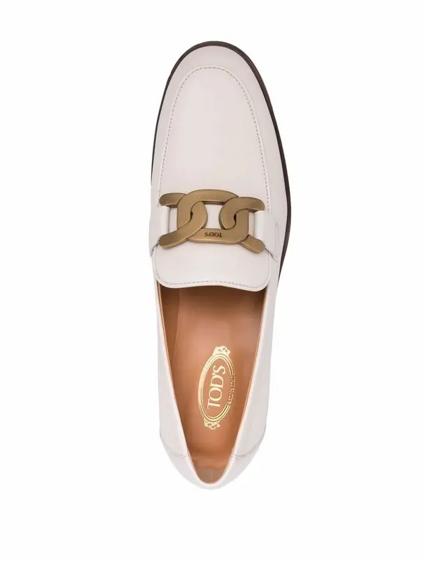 TOD'S Logo-plaque Leather Loafers