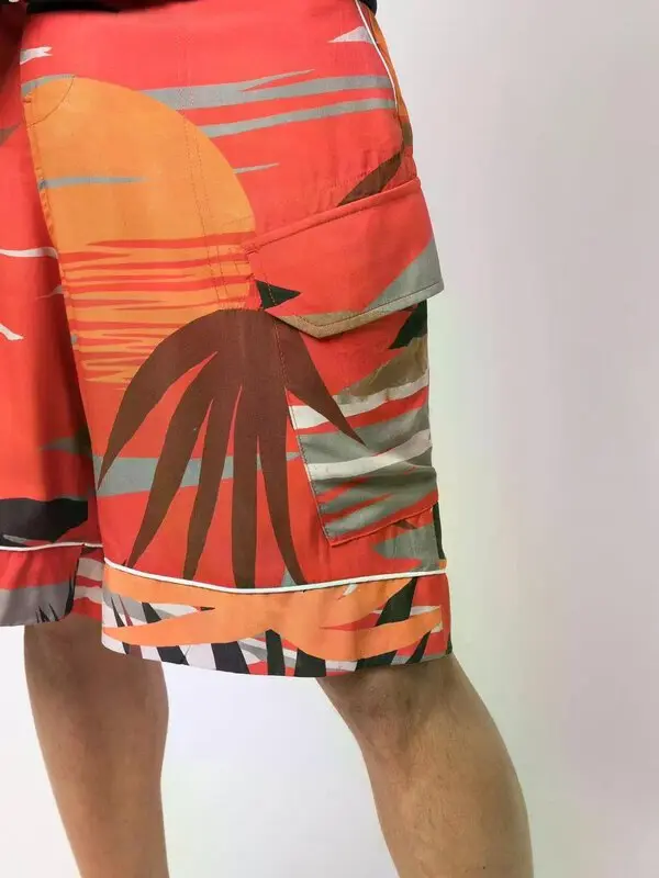 Palm Angels Graphic-print Cargo Shorts - Orange