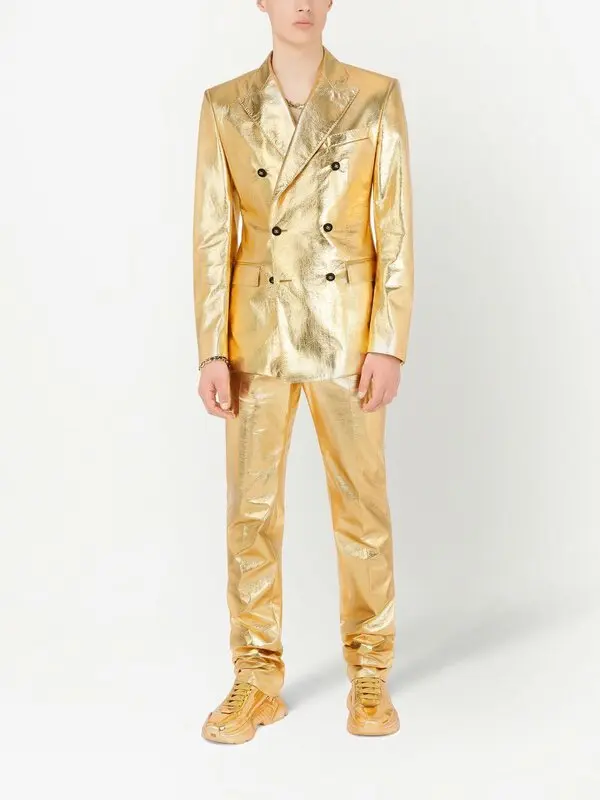 Dolce & Gabbana Metallic Double-breasted Blazer