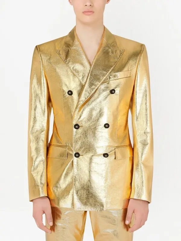 Dolce & Gabbana Metallic Double-breasted Blazer