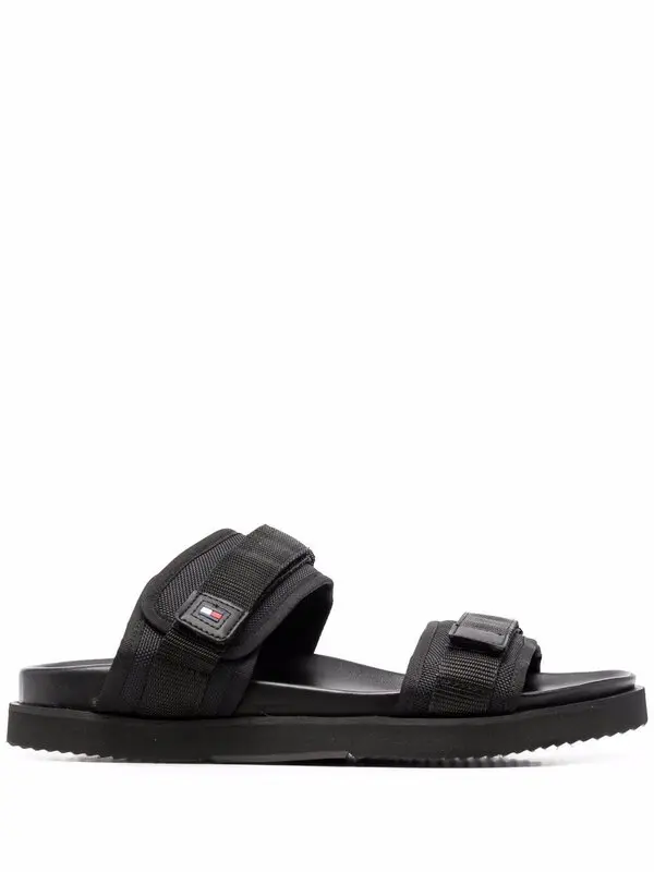 Tommy Hilfiger Logo-plaque Touch-strap Sandals