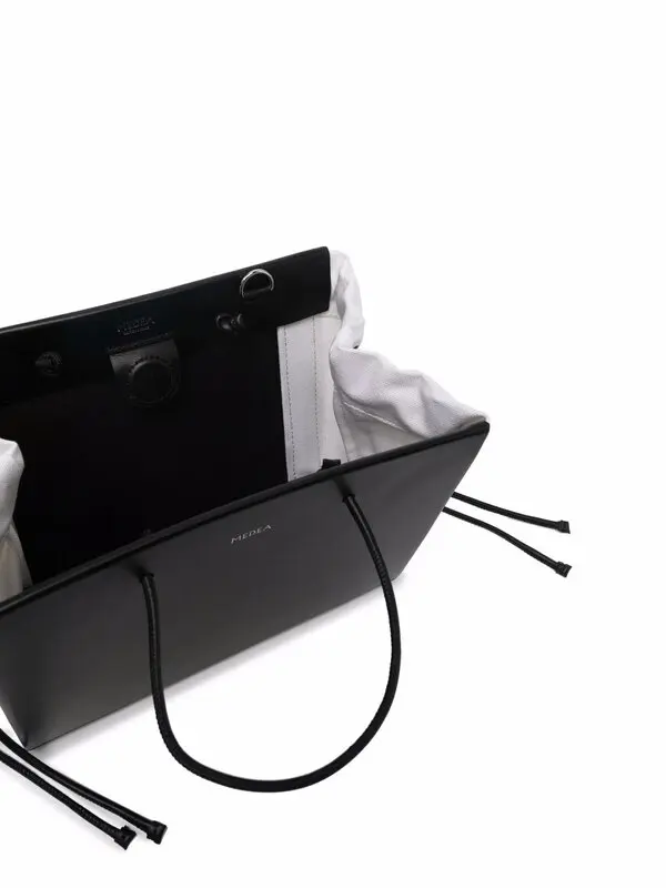 Medea Vitello Leather Tote - Black