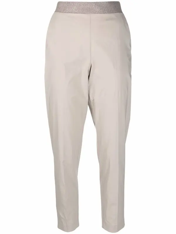 LE TRICOT PERUGIA Contrast-waist Tapered Trousers