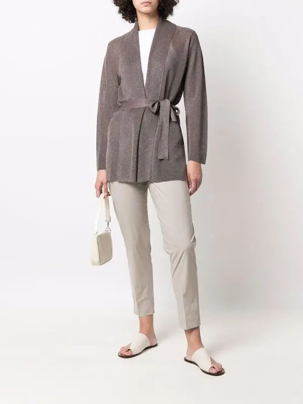 LE TRICOT PERUGIA Contrast-waist Tapered Trousers