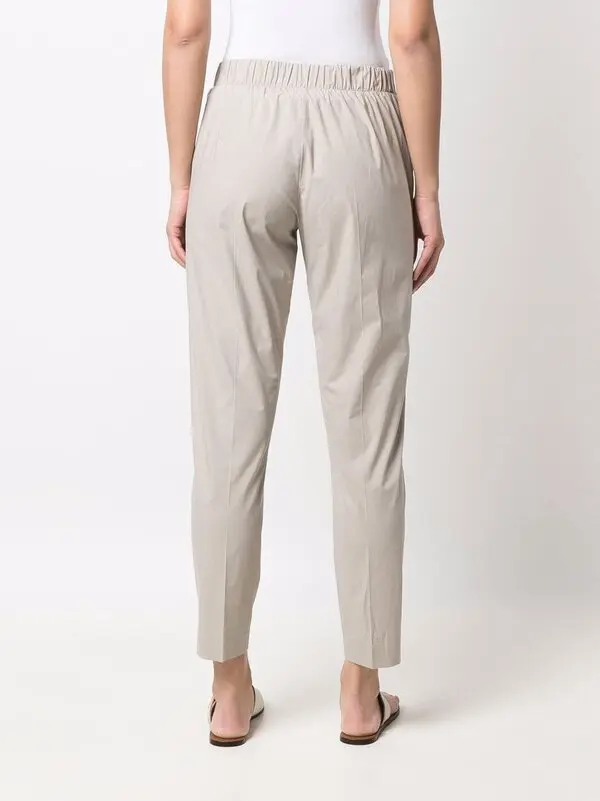 LE TRICOT PERUGIA Contrast-waist Tapered Trousers