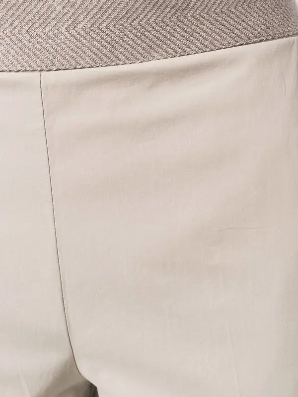 LE TRICOT PERUGIA Contrast-waist Tapered Trousers