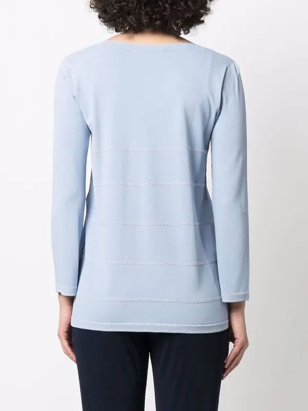 D.exterior V-neck Cropped-sleeve Jumper