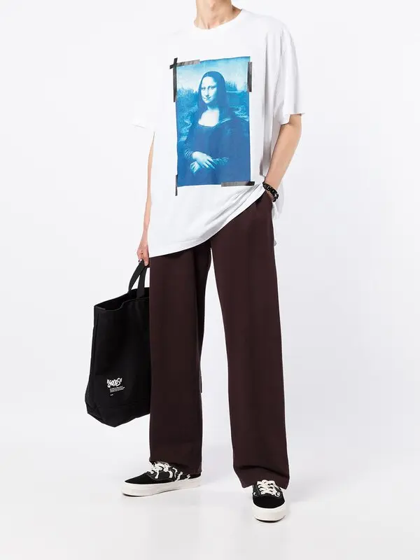 Off-White Monalisa-print Cotton T-shirt - White