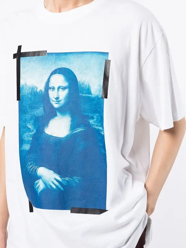 Off-White Monalisa-print Cotton T-shirt - White