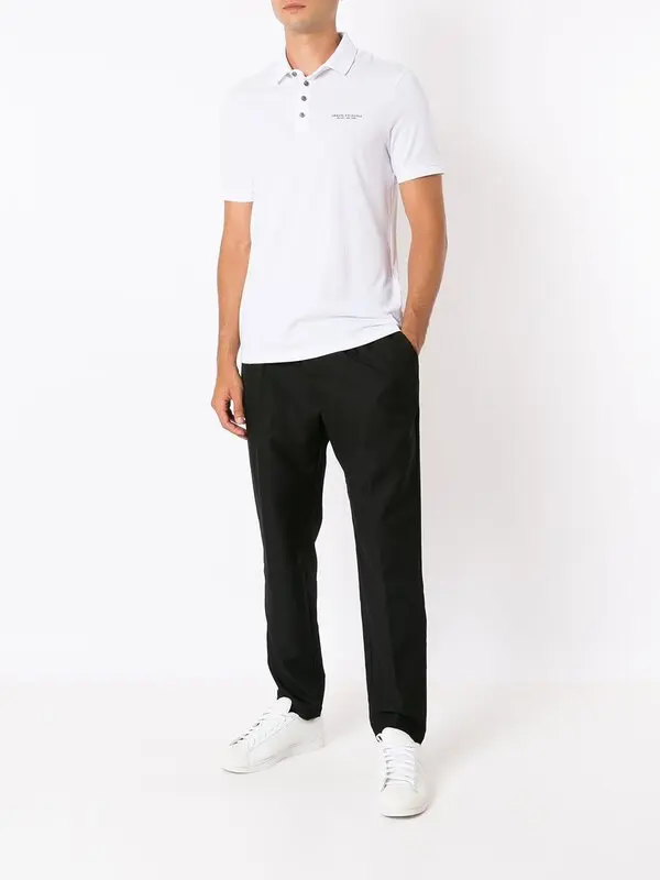 Armani Exchange Logo-print Polo Shirt - White