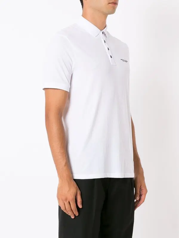 Armani Exchange Logo-print Polo Shirt - White
