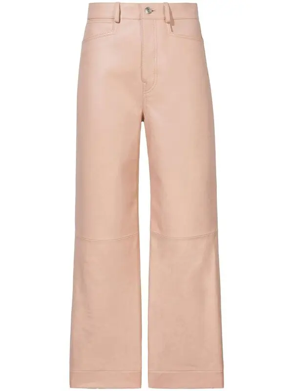 Proenza Schouler White Label Cropped Leather Trousers