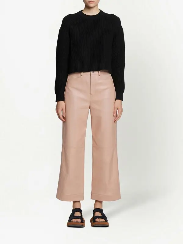 Proenza Schouler White Label Cropped Leather Trousers