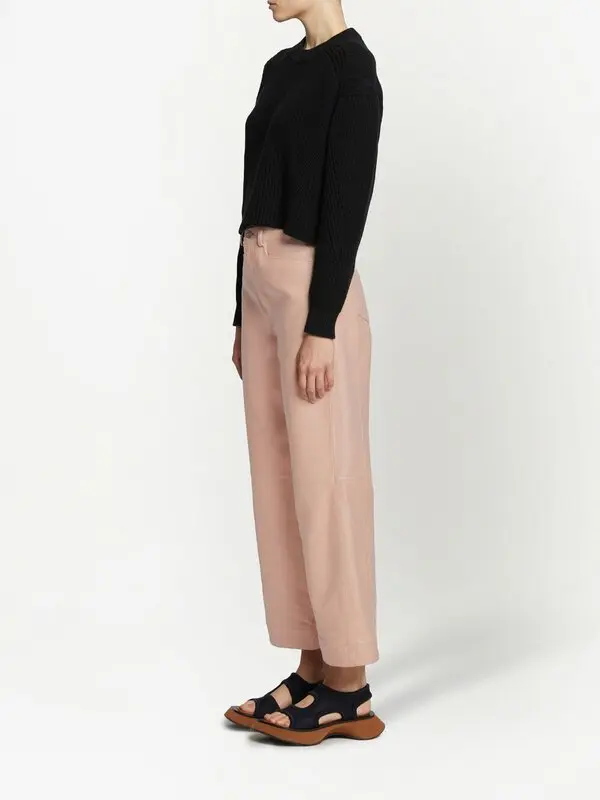Proenza Schouler White Label Cropped Leather Trousers