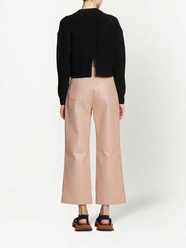 Proenza Schouler White Label Cropped Leather Trousers