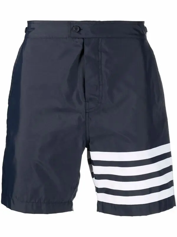Thom Browne Swim Tech 4-bar Board Shorts - Blue