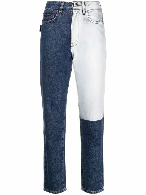 Philipp Plein Two-tone Cropped Jeans