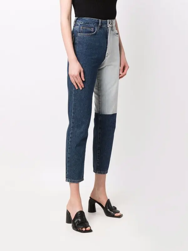 Philipp Plein Two-tone Cropped Jeans
