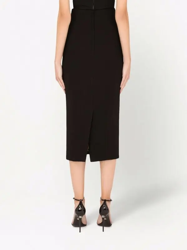 Dolce & Gabbana Wool Pencil Skirt - Black