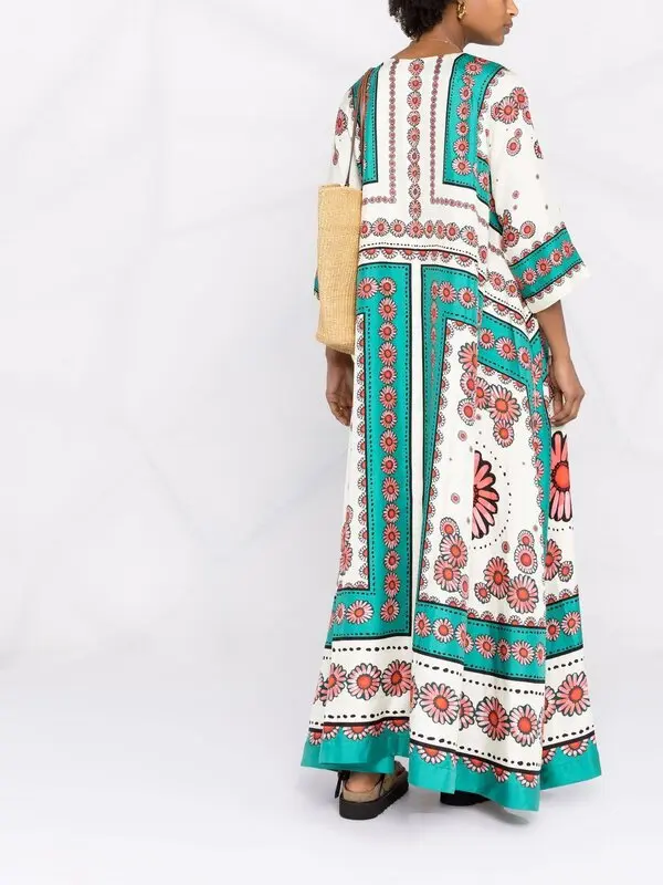 La DoubleJ Muumuu Floral-print Dress - Green
