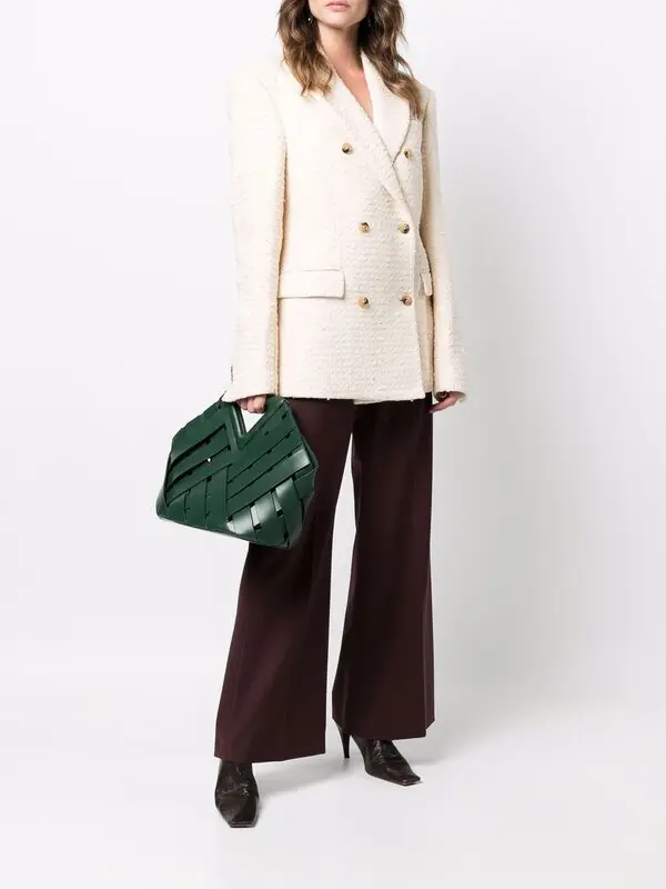 Amiri Knitted Double-breasted Blazer - Neutrals
