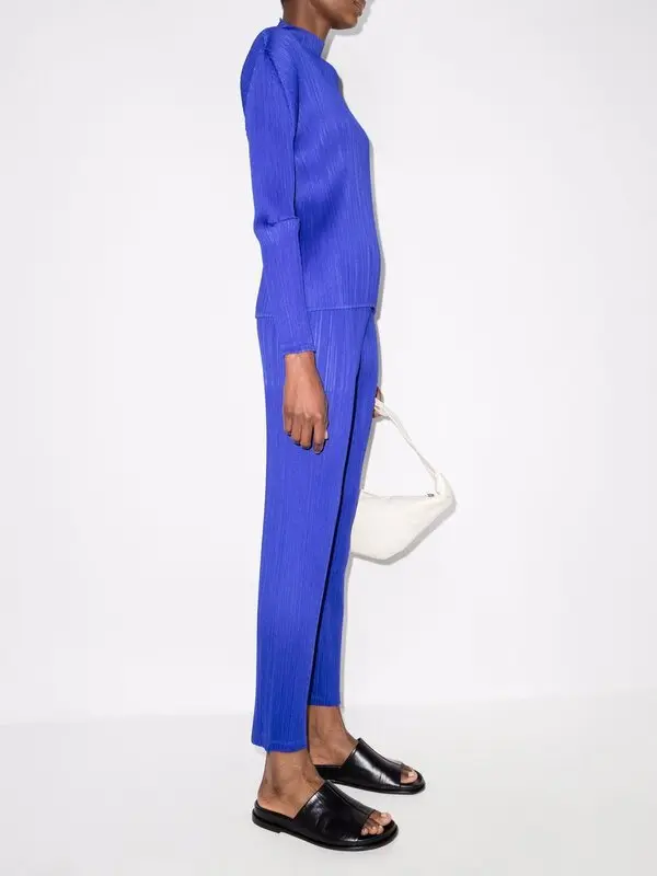 Issey Miyake Monthly Colors January Plissé Trousers - Blue