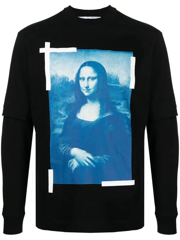 Off-White Monalisa Print Long-sleeve T-shirt - Black