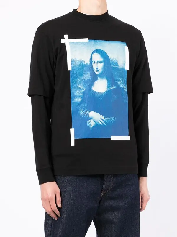 Off-White Monalisa Print Long-sleeve T-shirt - Black
