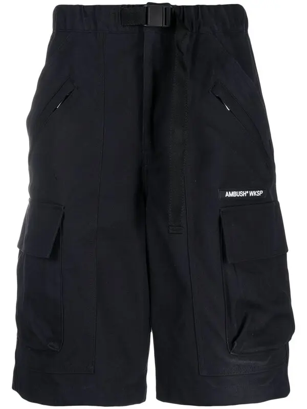 AMBUSH Wksp Belted Cargo Shorts - Black