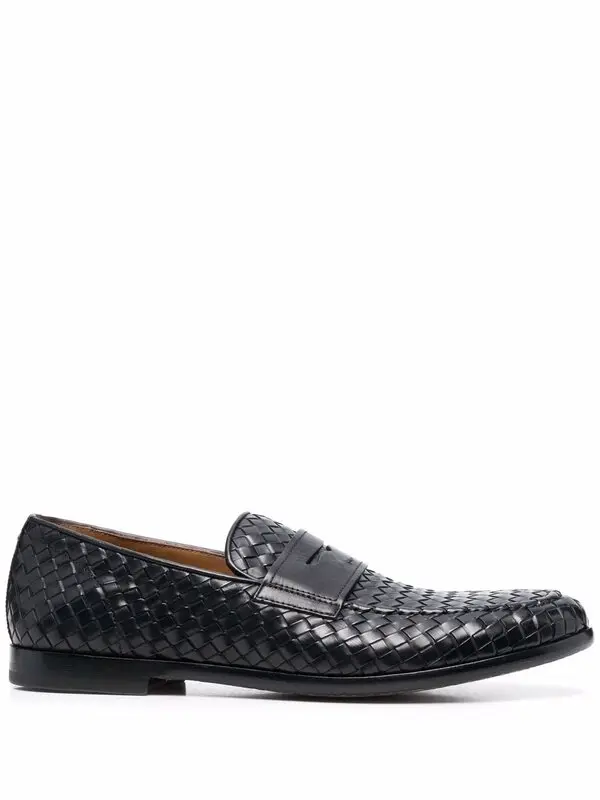 DOUCAL'S Woven Leather Loafers