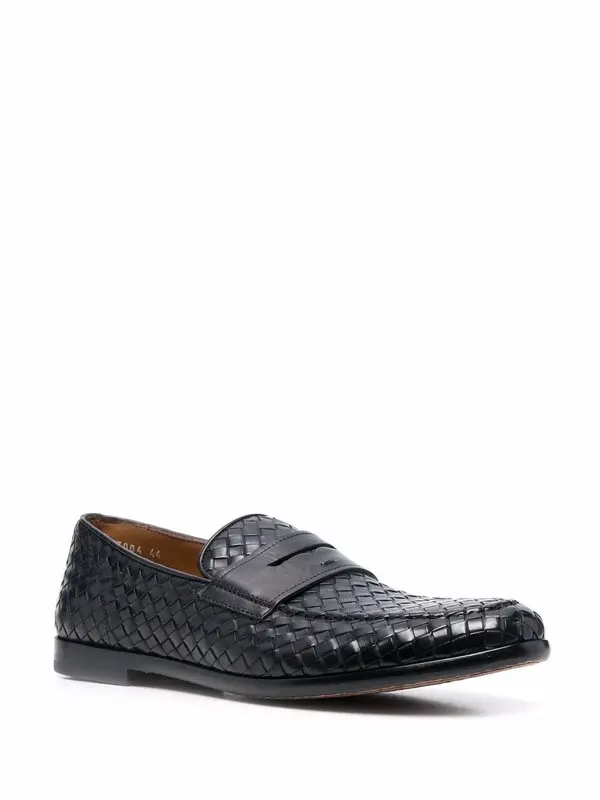 DOUCAL'S Woven Leather Loafers