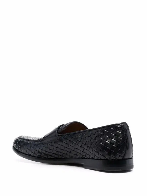 DOUCAL'S Woven Leather Loafers