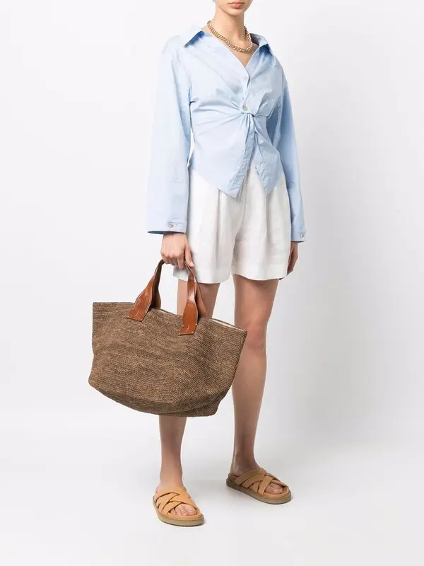 IBELIV Tokio Datea Woven Tote Bag - Brown