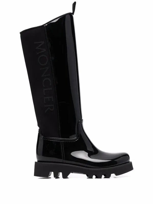 Moncler Debossed-logo Below-knee Boots