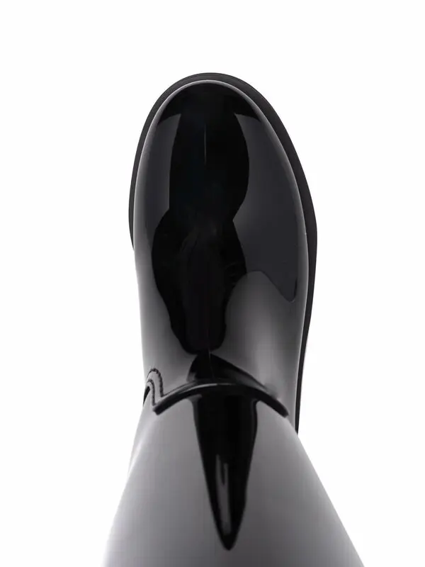 Moncler Debossed-logo Below-knee Boots