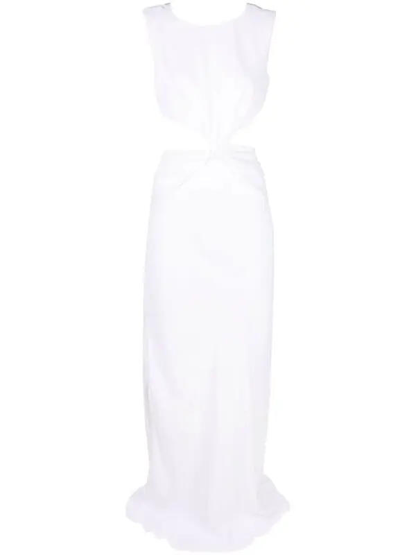 Alberta Ferretti Cut-out Long Dress - White
