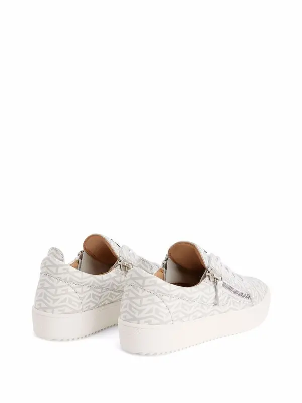 GIUSEPPE ZANOTTI Gail Monogram Sneakers - White