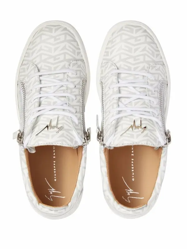 GIUSEPPE ZANOTTI Gail Monogram Sneakers - White