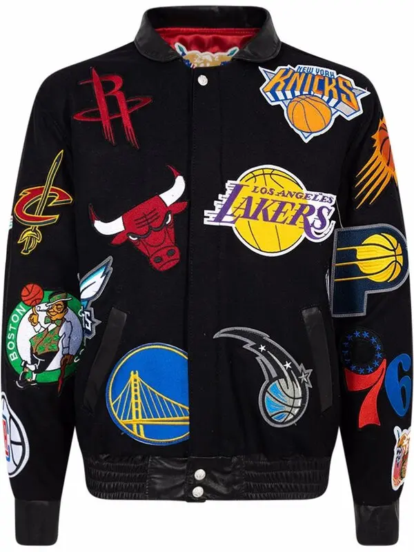 JEFF HAMILTON Nba Collage Wool Jacket - Black