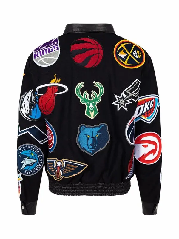 JEFF HAMILTON Nba Collage Wool Jacket - Black