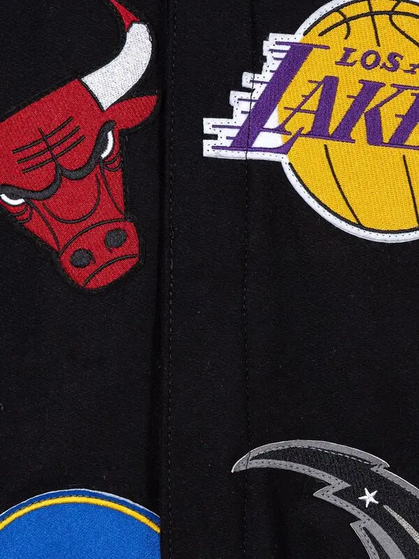 JEFF HAMILTON Nba Collage Wool Jacket - Black
