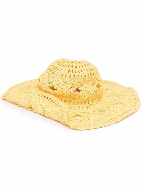 Ruslan Baginskiy Woven Sun Hat - Yellow