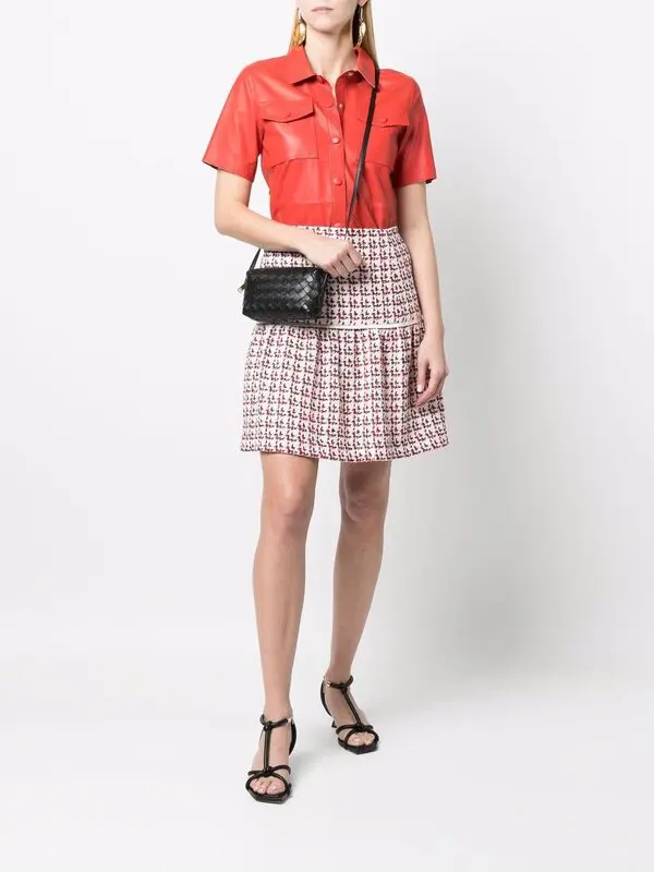 FERRAGAMO Textured A-line Mini Skirt